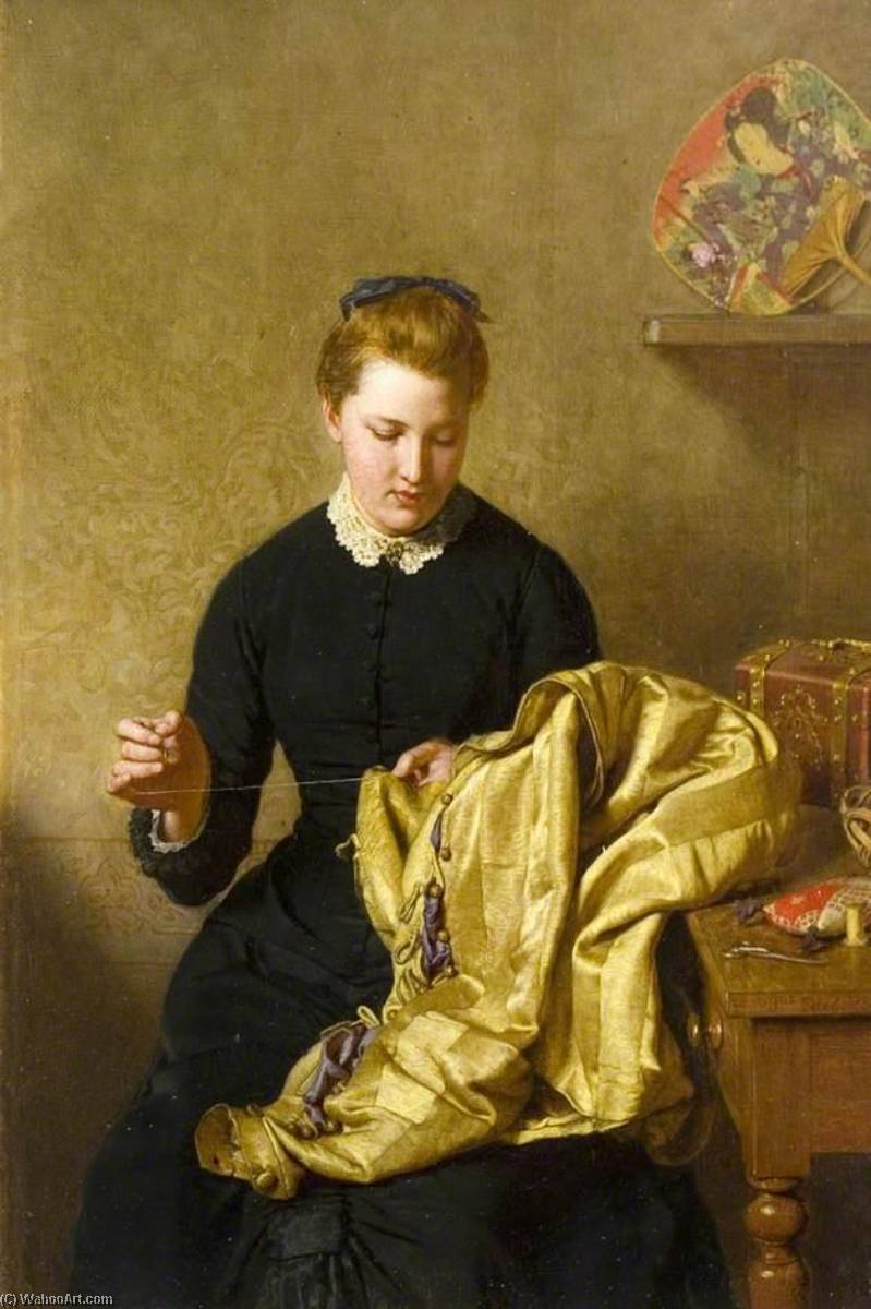 Buy Museum Art Reproductions The Little Seamstress by John Faed (1819 ...