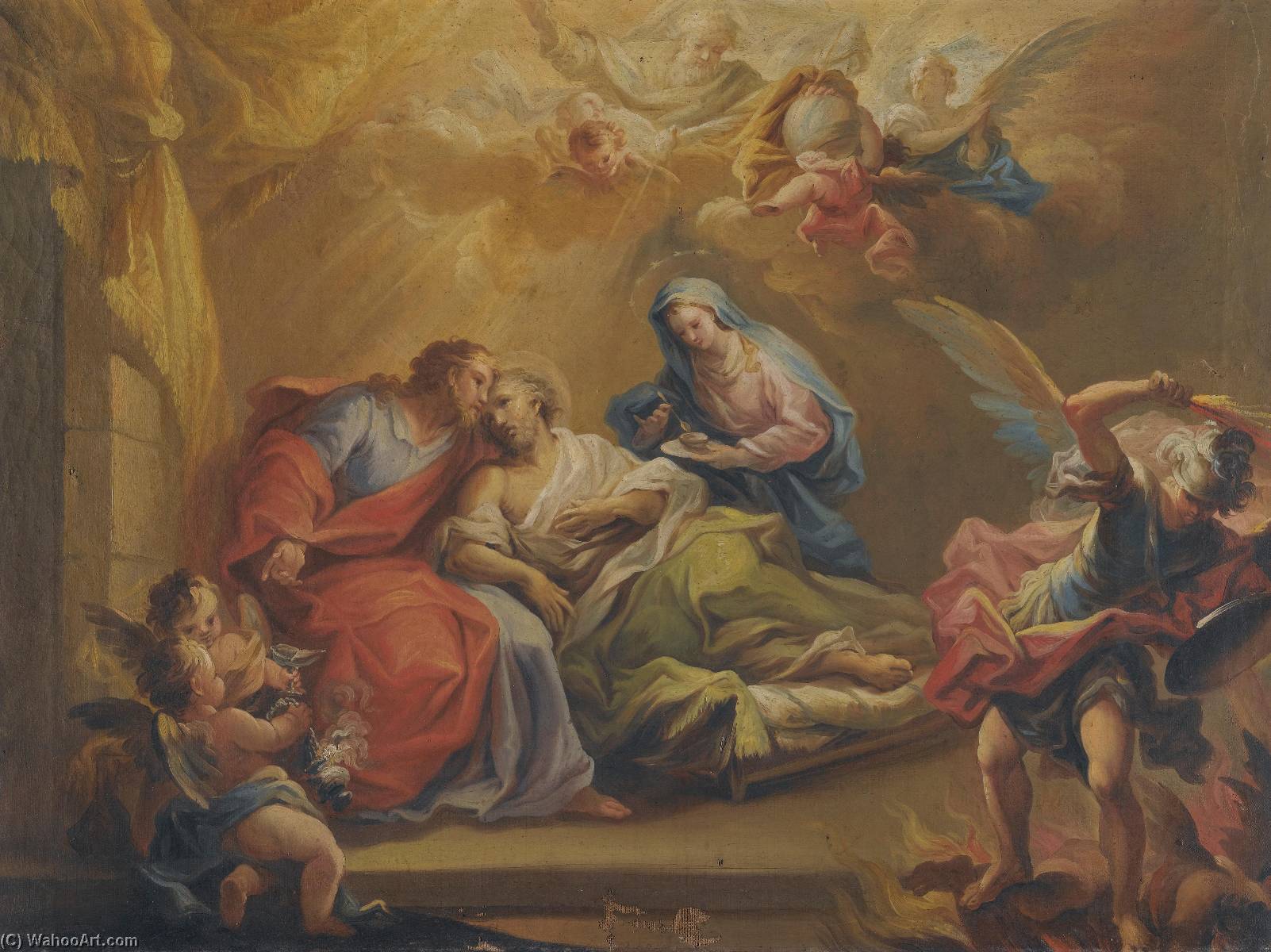 Museum Kunstreproduktionen der Tod des heiligen Joseph von Miguel Parra ...