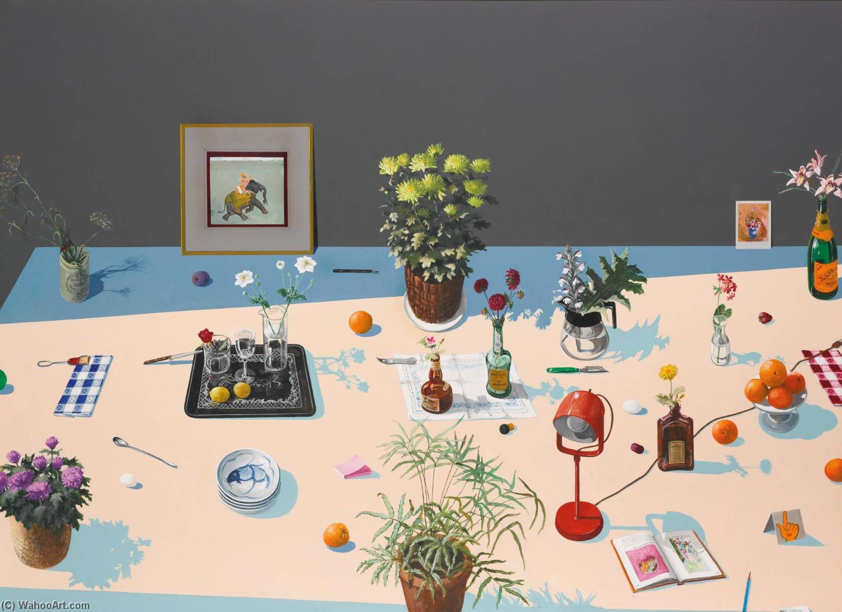 Still Life with Indian Miniature by Paul Wonner (1920-2008, United ...