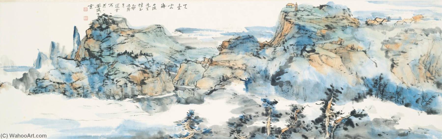 LANDSCAPE, CALLIGRAPHY EM RUNNNNNNING SCRIPT por Rao Zongyi Rao Zongyi ...