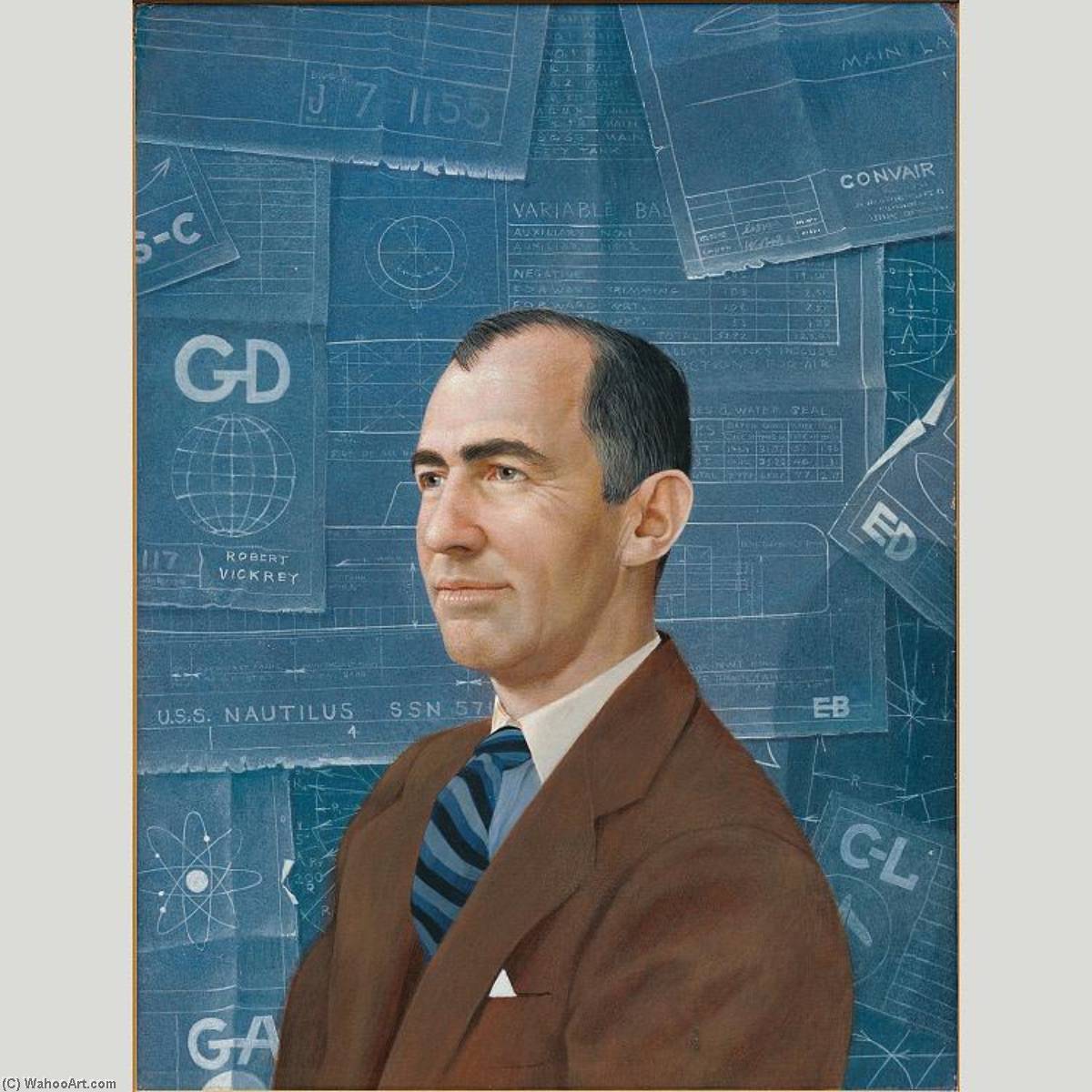 Frank Pace, 1958 by Robert Vickrey (1926-2011) Robert Vickrey | ArtsDot.com