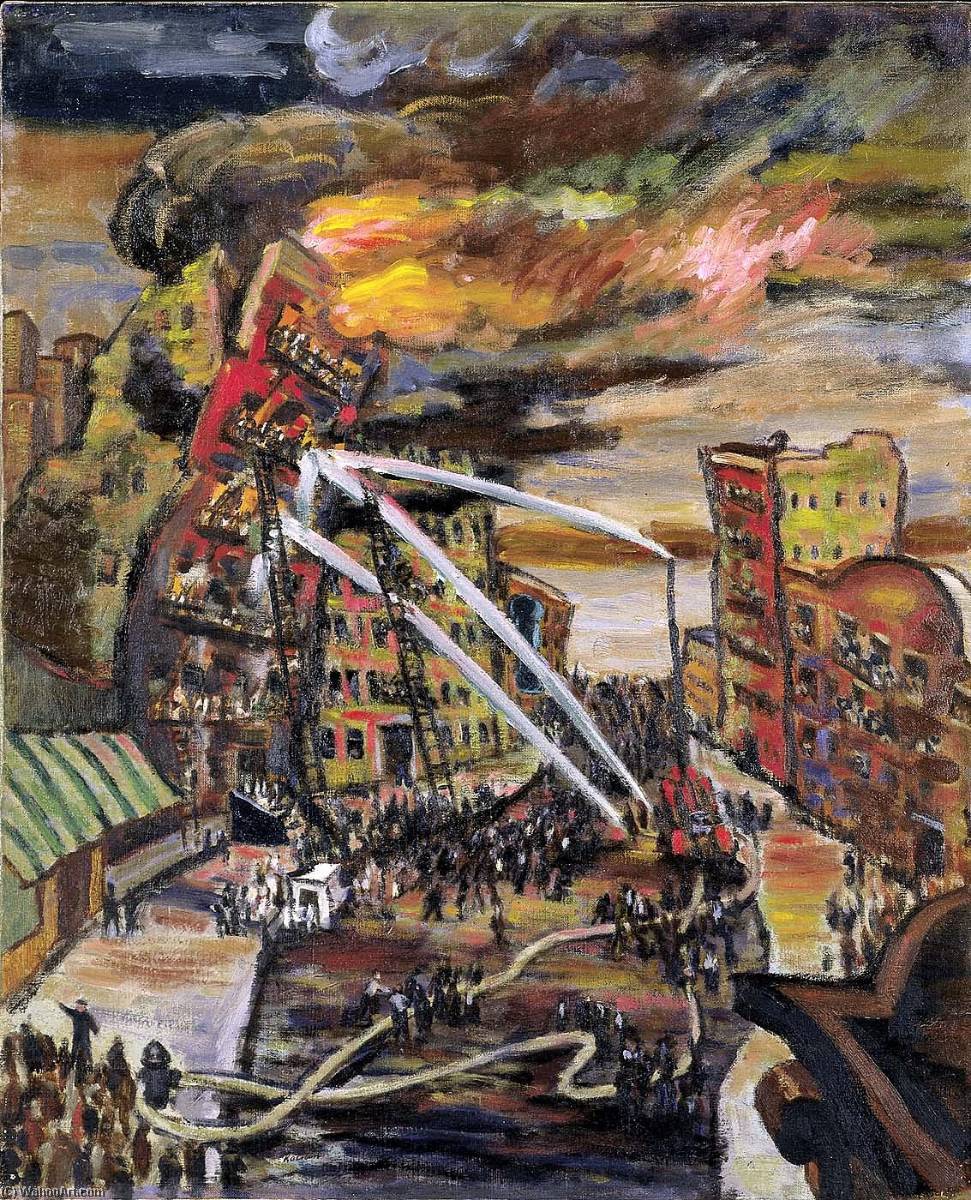 Tenement Fire, 1934 by Jacob Kainen (1909-2002, United States) Jacob ...