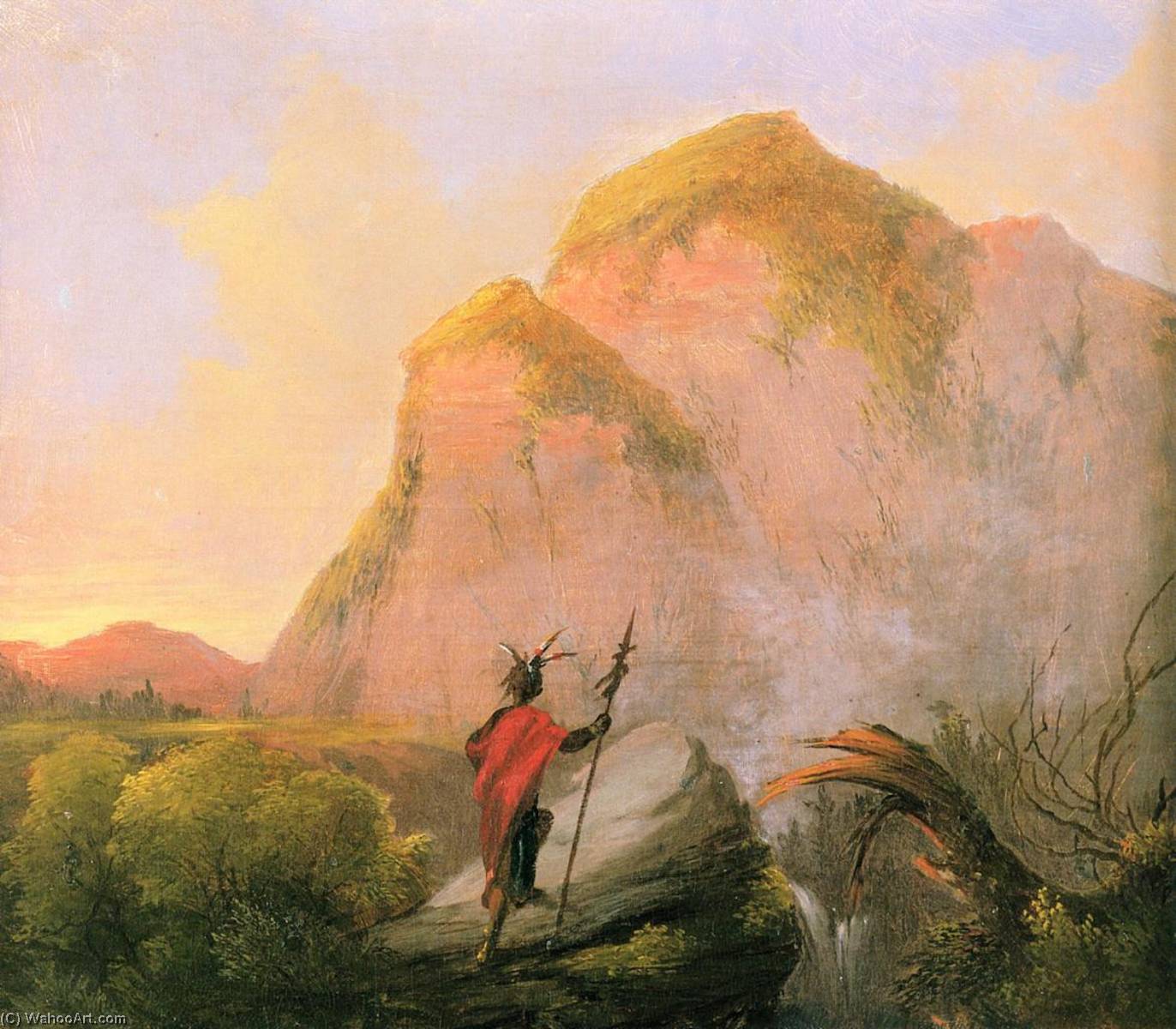Indian Climber in the Adirondacks, 1861 by Jesse Talbot Jesse Talbot ...