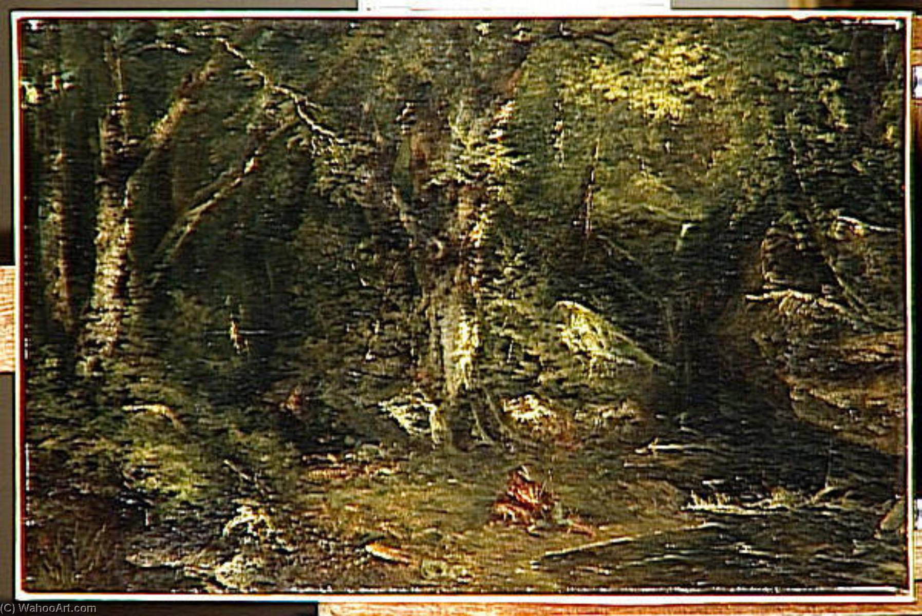 Oil Painting Replica FRAICHEUR DES BOIS FOURRE DE LA FORET by Paul Huet ...