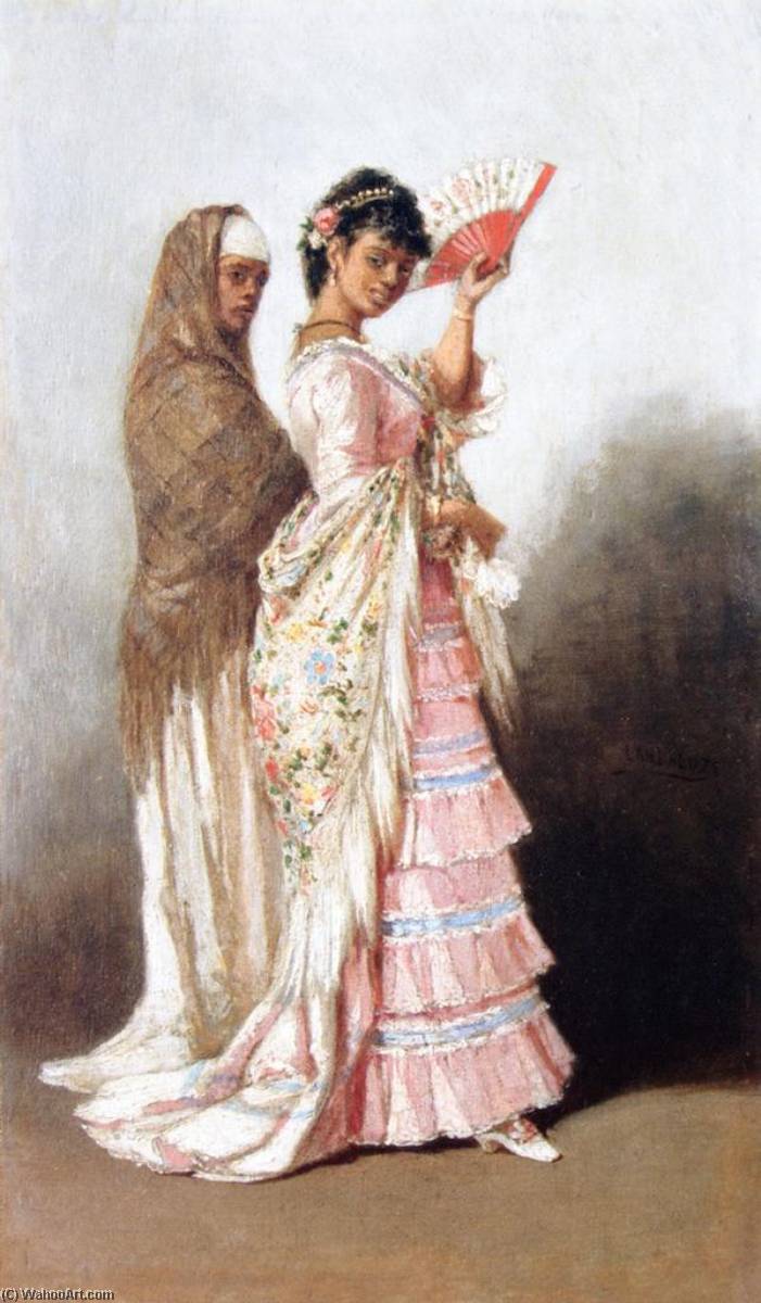 Reproducciones De Arte Del Museo Mulatta Woman y Her Dueña, 1880 de Víctor Patricio De Landaluze ...