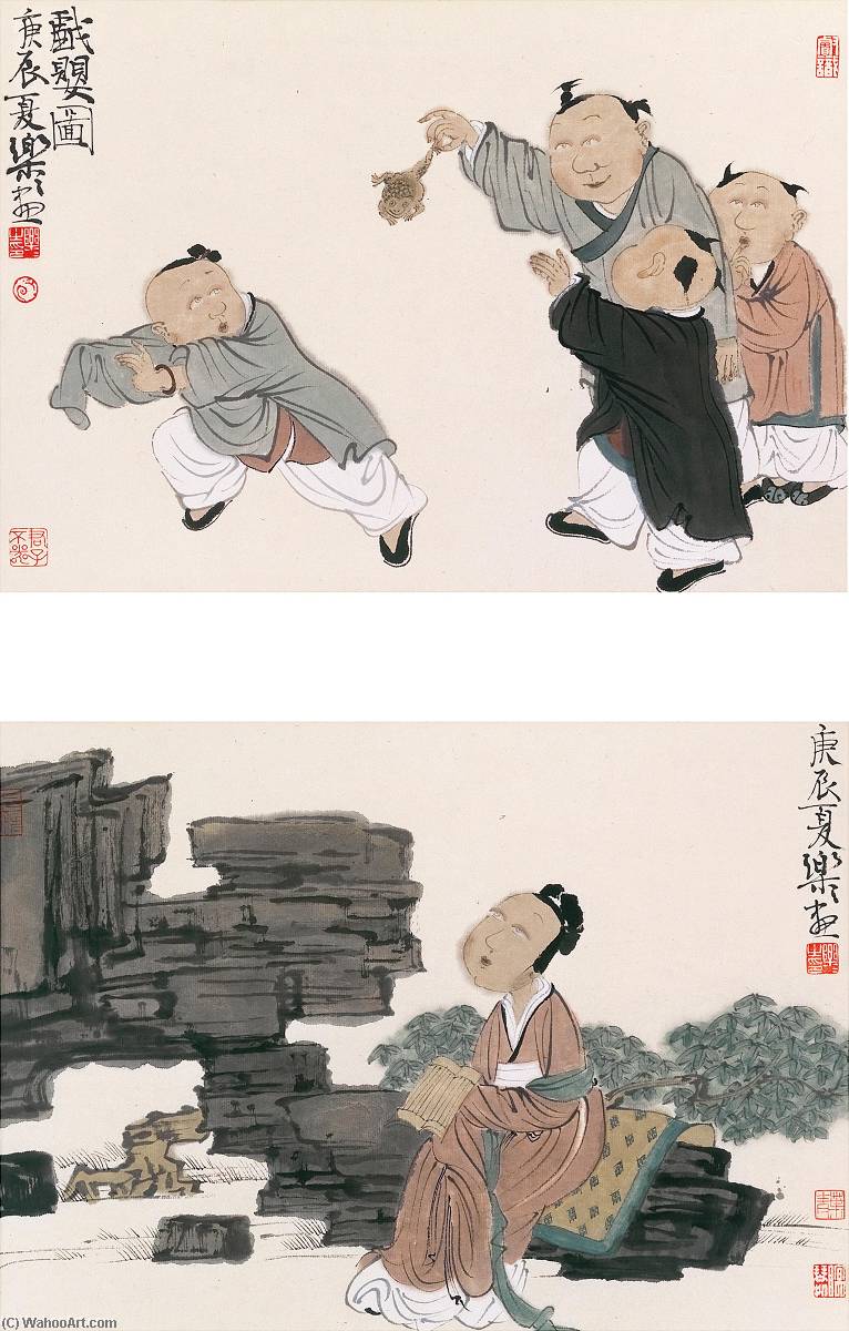 CHILDREN READING by Xu Lele Xu Lele | ArtsDot.com