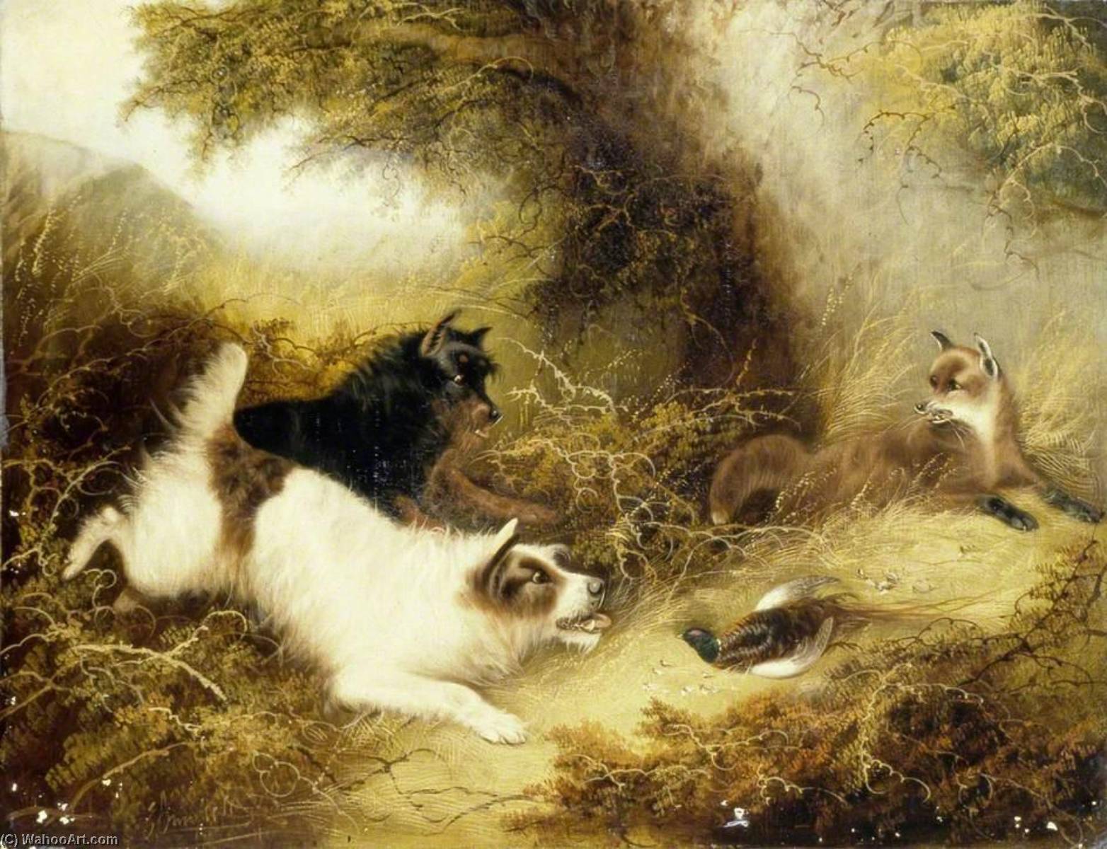 Get Art Reproductions Disturbed at Dinner by Edward Armfield (1817-1896 ...