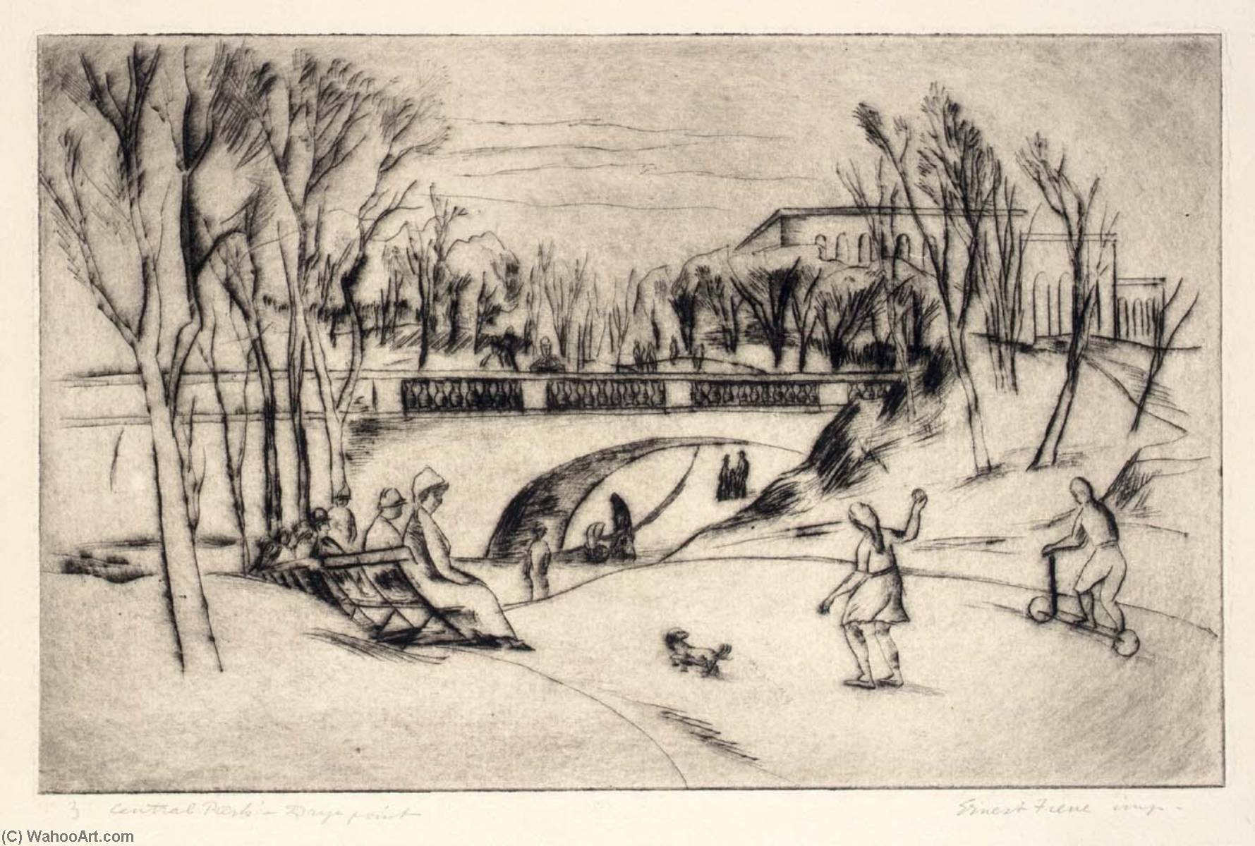 Acheter Reproductions D'art De Musée Parc central de Ernest Fiene ...