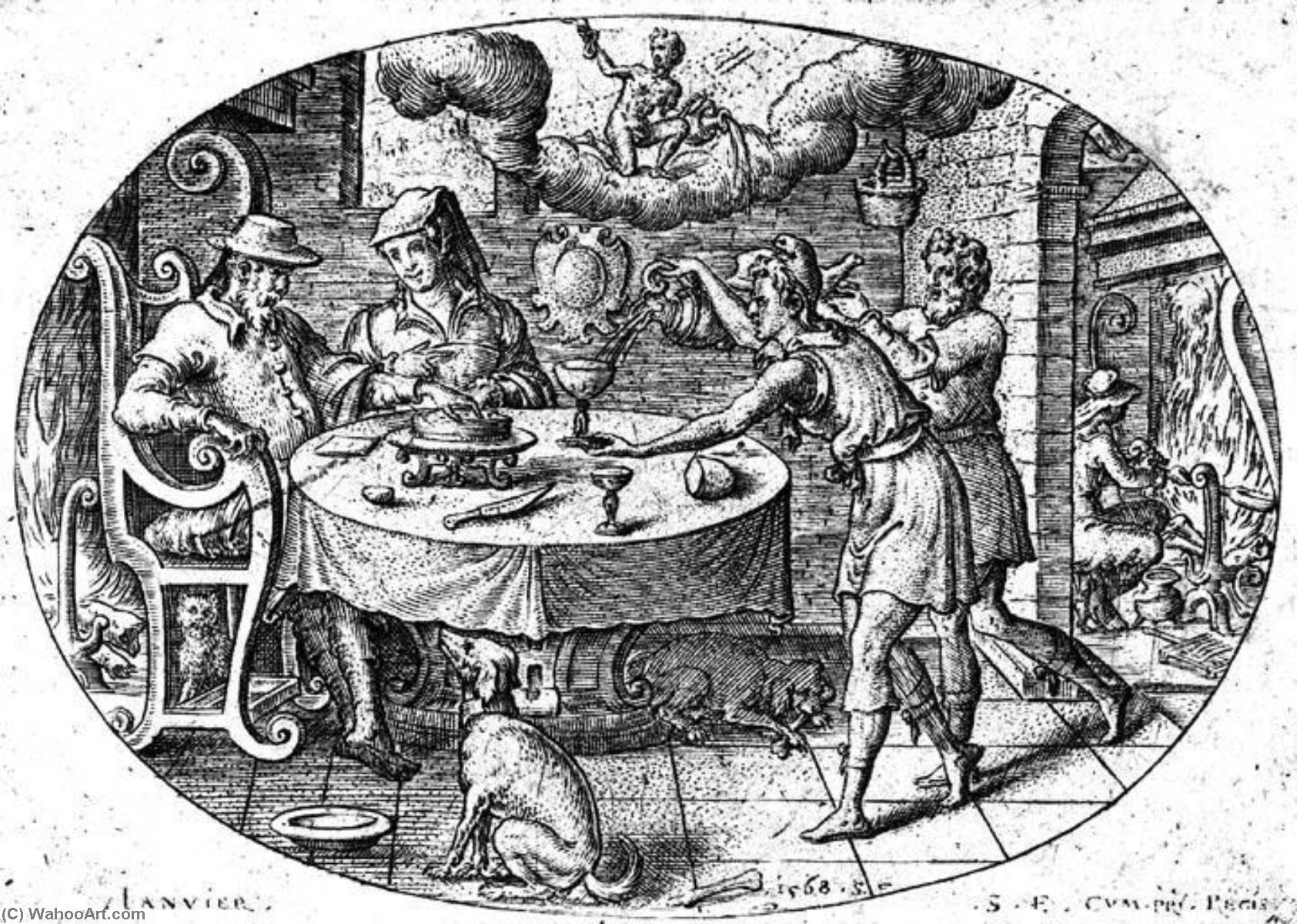 Oil Painting Replica January, 1568 by Etienne Delaune (1518-1583 ...