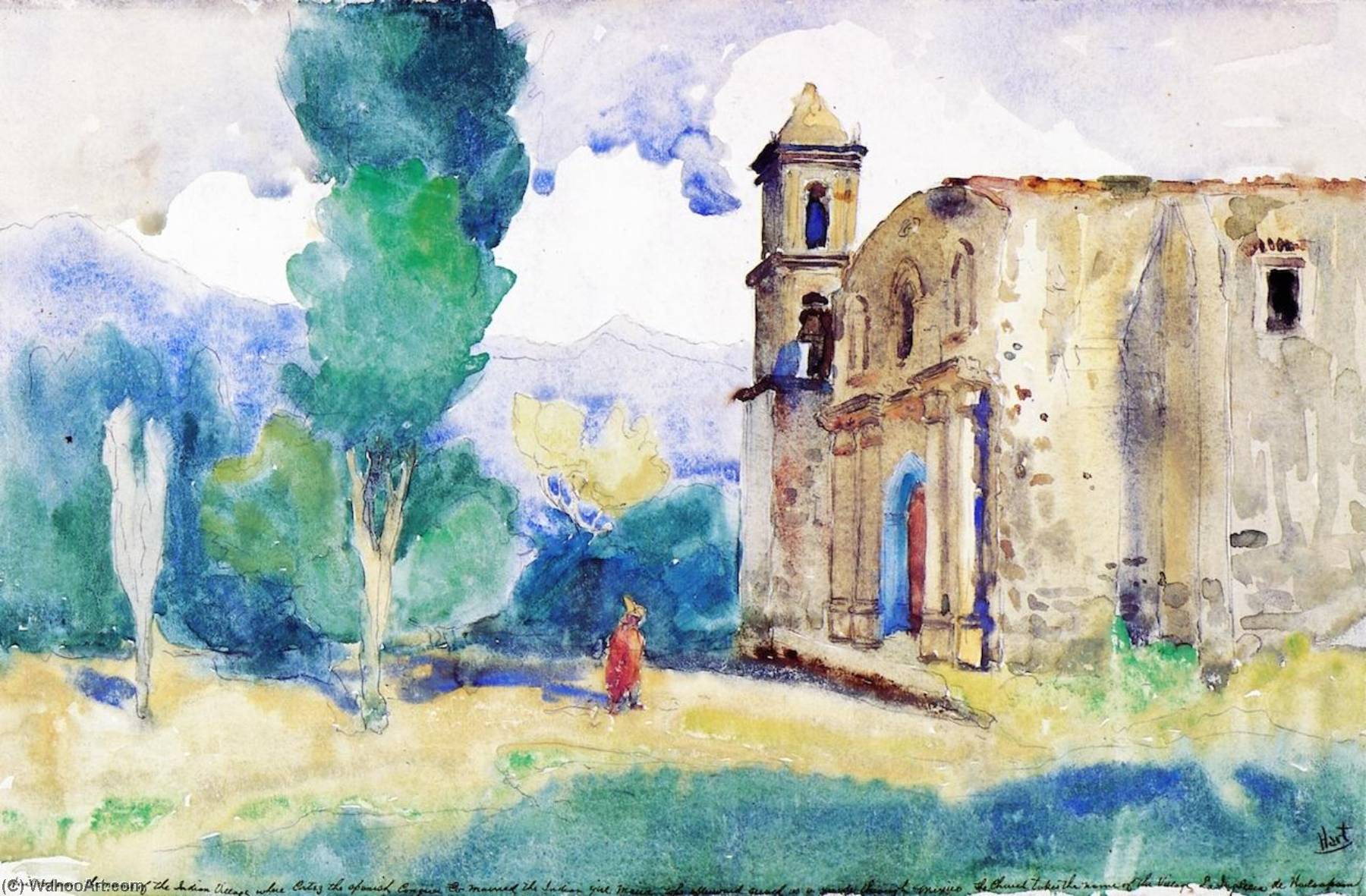 Buy Museum Art Reproductions La Iglesia de Huilopan, 1929 by George ...