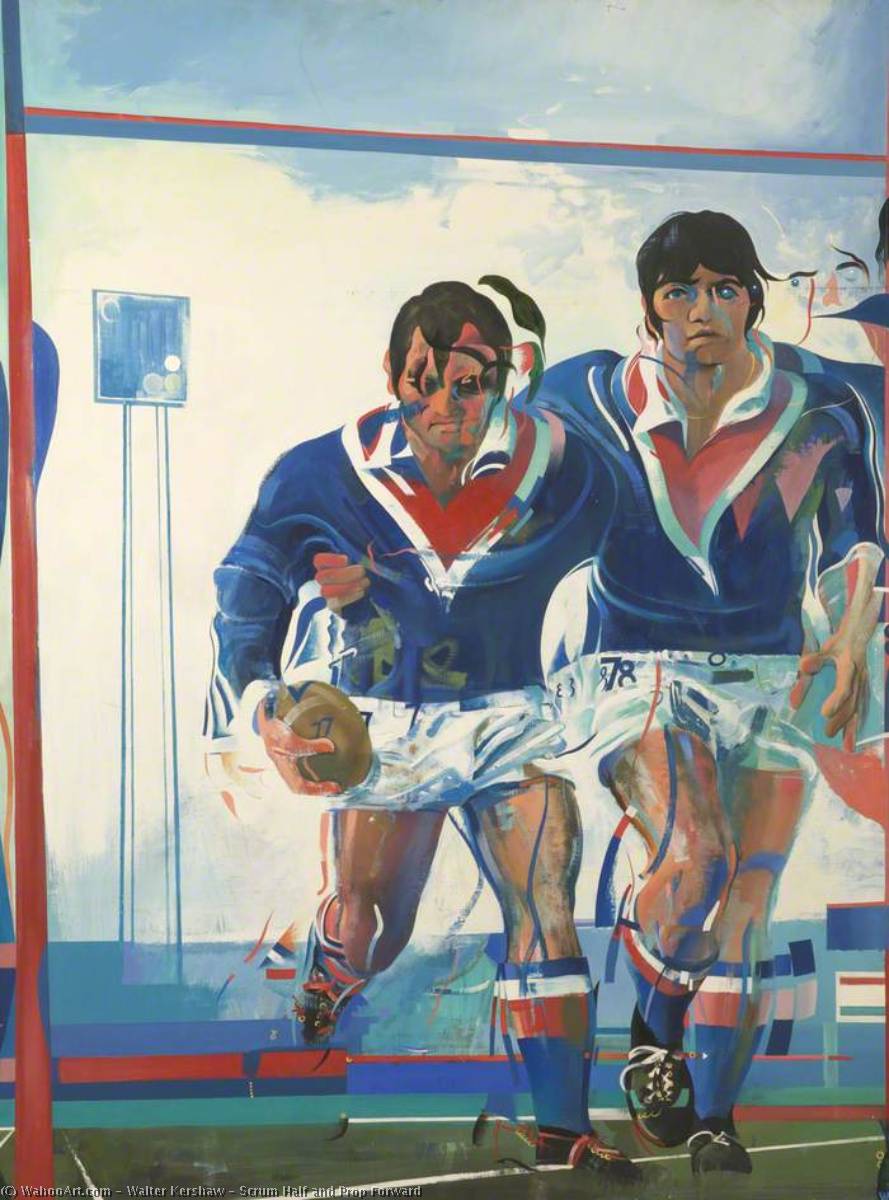 Scrum Half and Prop Forward by Walter Kershaw Walter Kershaw | ArtsDot.com
