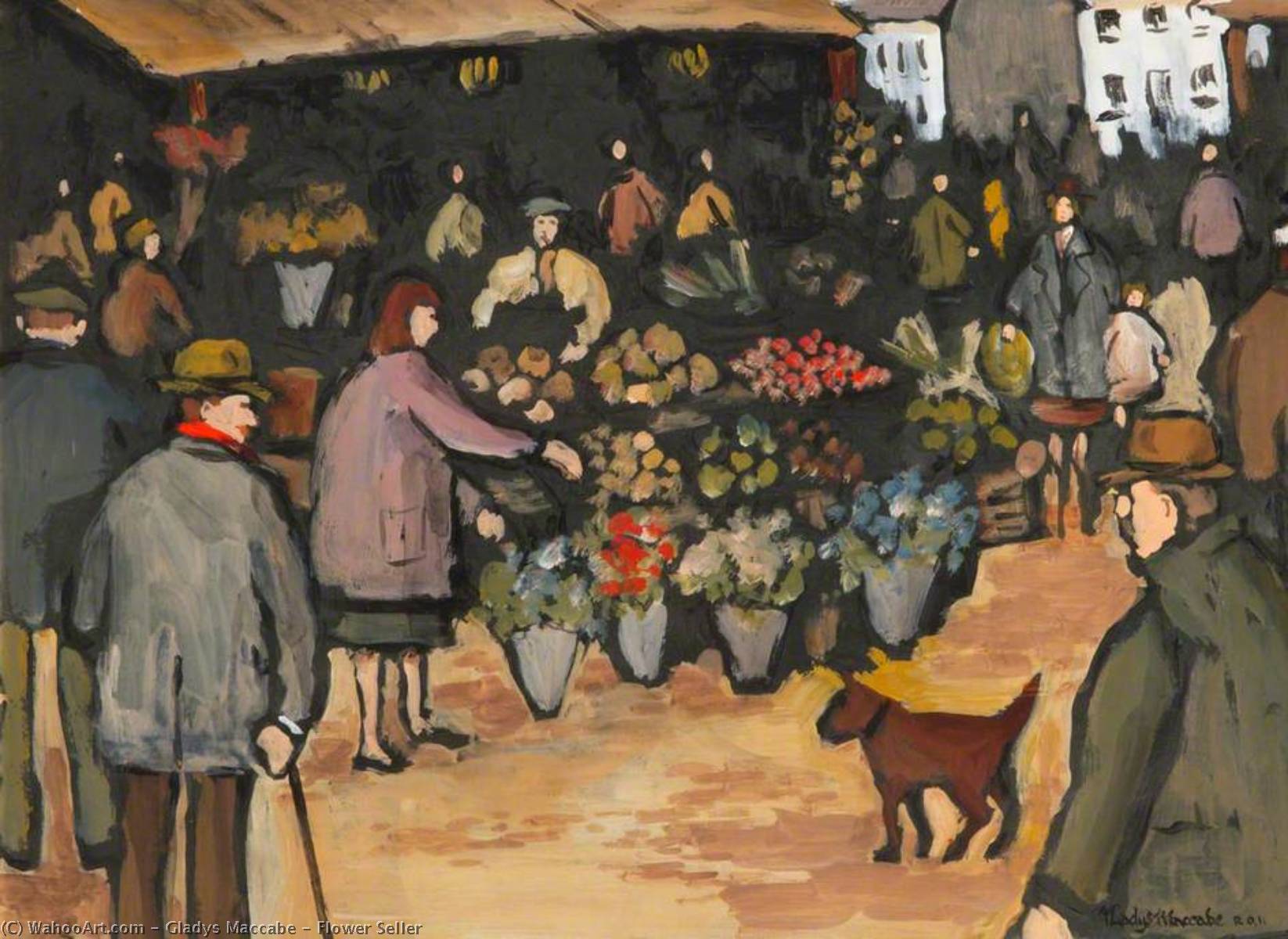 Flower Seller by Gladys Maccabe (1918-2018) Gladys Maccabe | ArtsDot.com