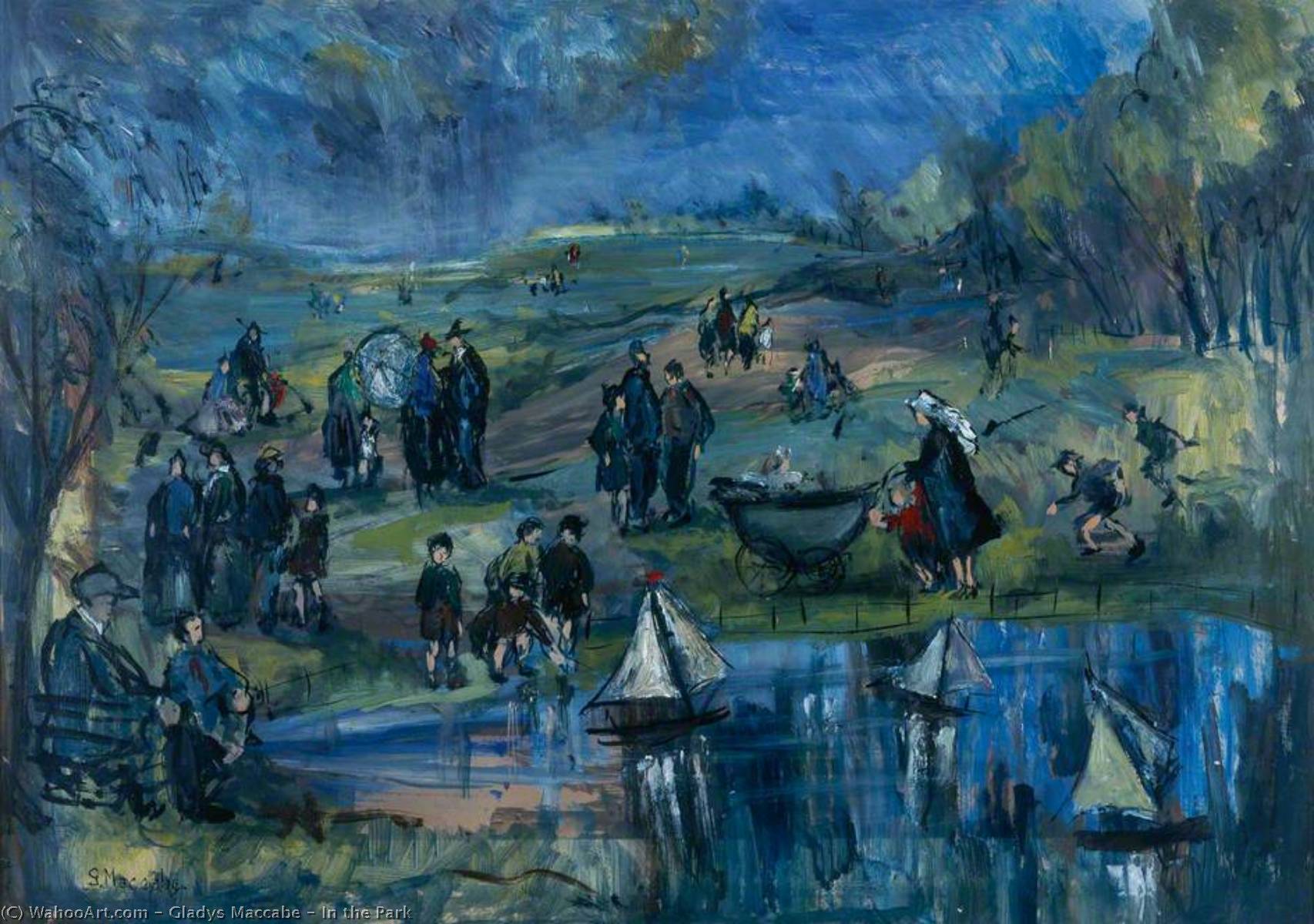 In the Park by Gladys Maccabe (1918-2018) Gladys Maccabe | ArtsDot.com