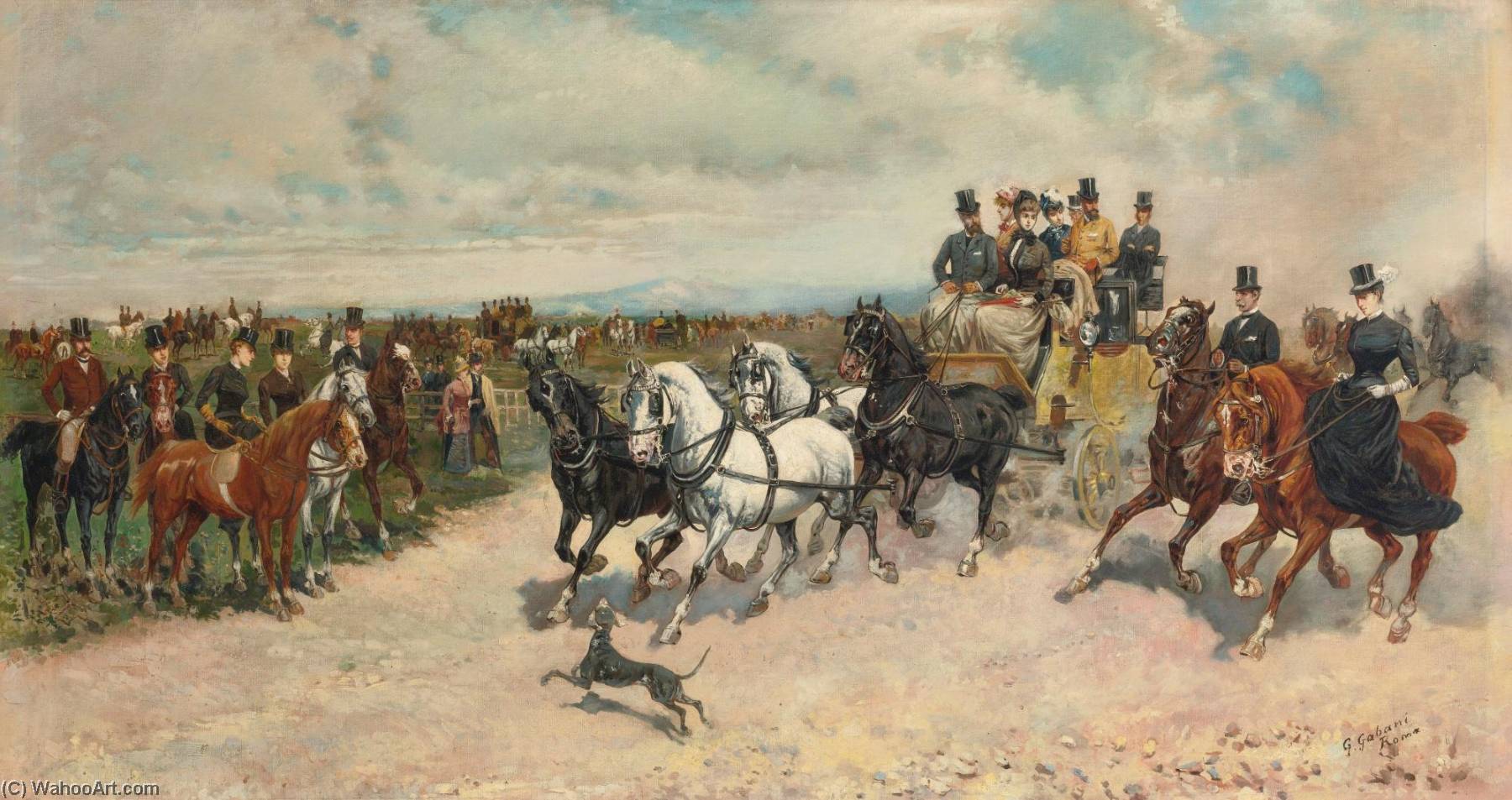 Return from the Capannelle by Giuseppe Gabani Giuseppe Gabani | ArtsDot.com