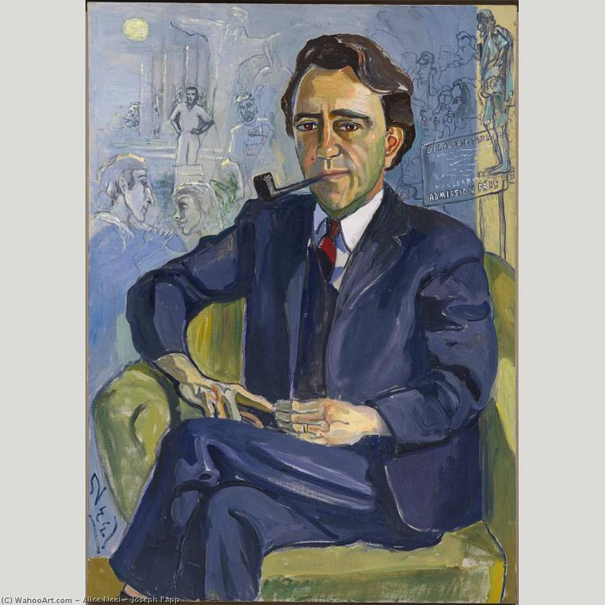 Oil Painting Replica Joseph Papp, 1964 by Alice Neel (Inspired By ...