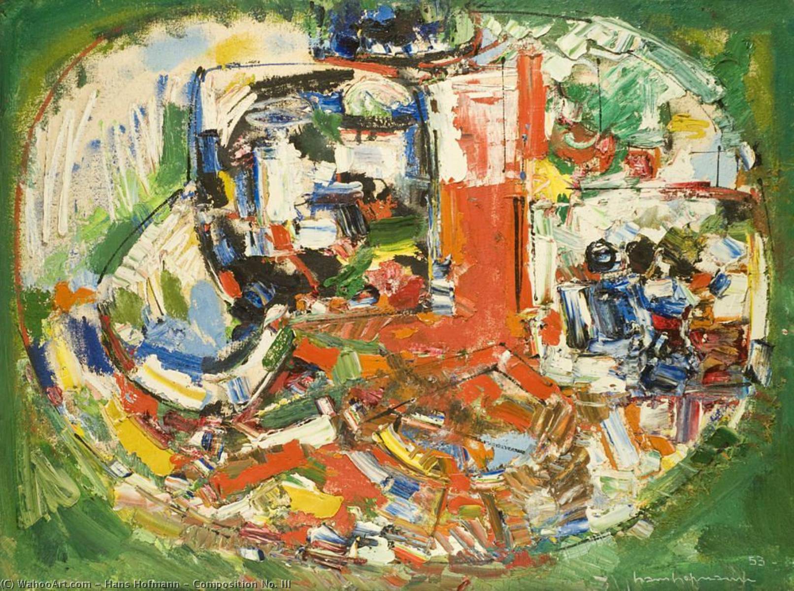 Composition No. III, 1953 by Hans Hofmann (1880-1966, Germany ...