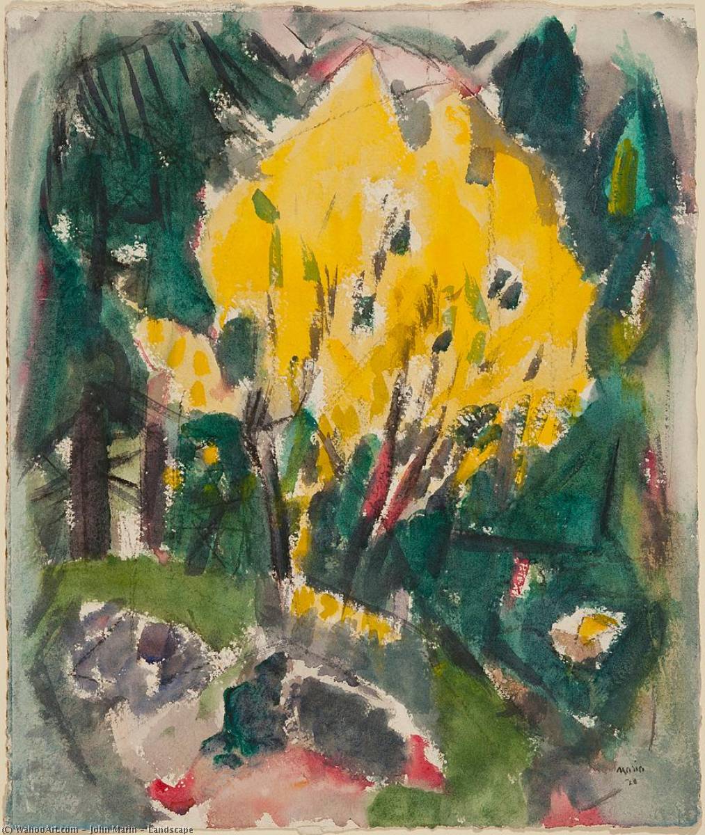 Artwork Replica Landscape, 1921 by John Marin (1870-1953, United States ...