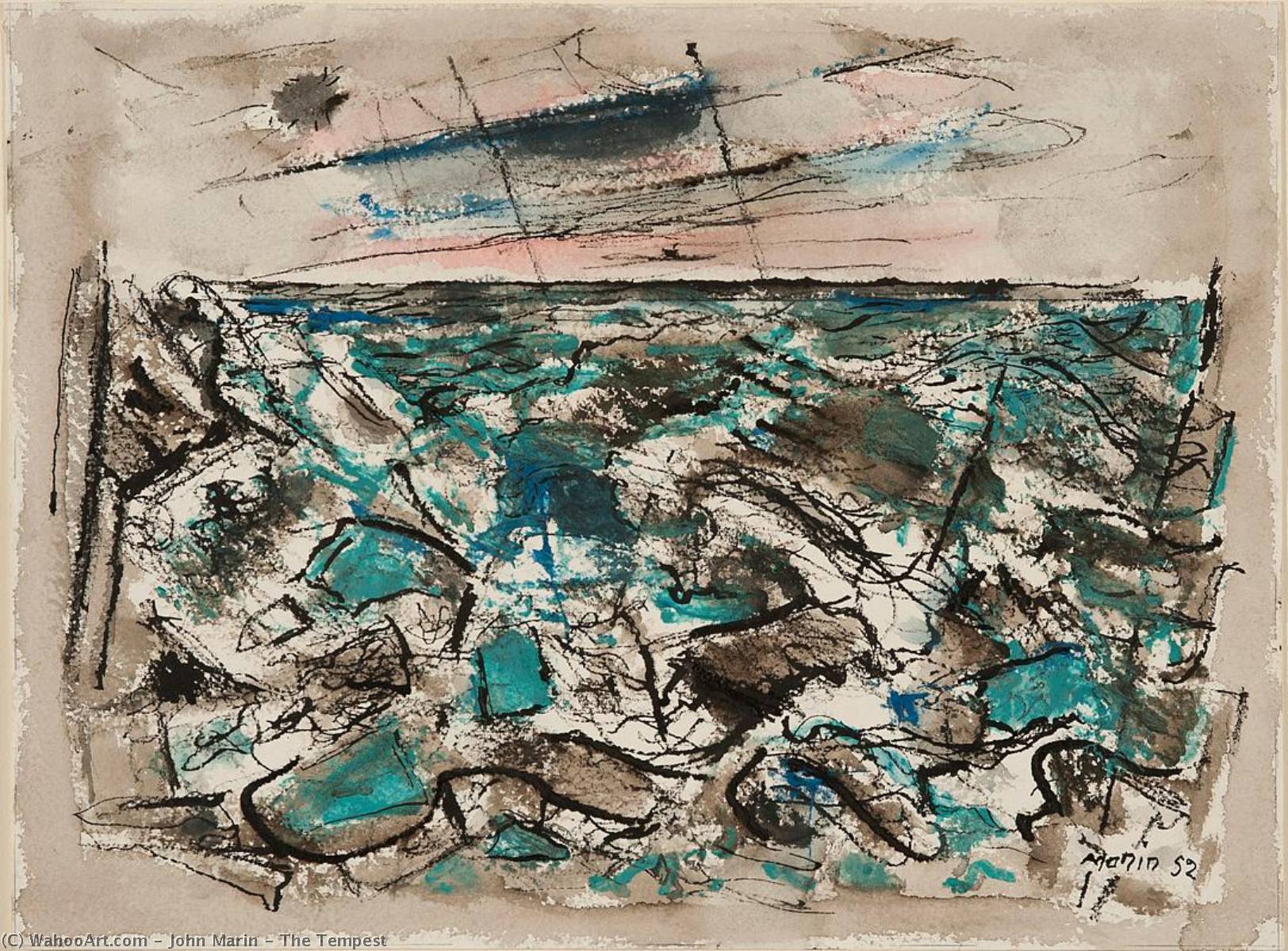 Artwork Replica The Tempest, 1952 by John Marin (Inspired By) (1870 ...