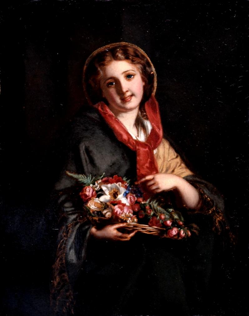A London Flower Girl, 1865 by Samuel Baruch Halle Samuel Baruch Halle ...