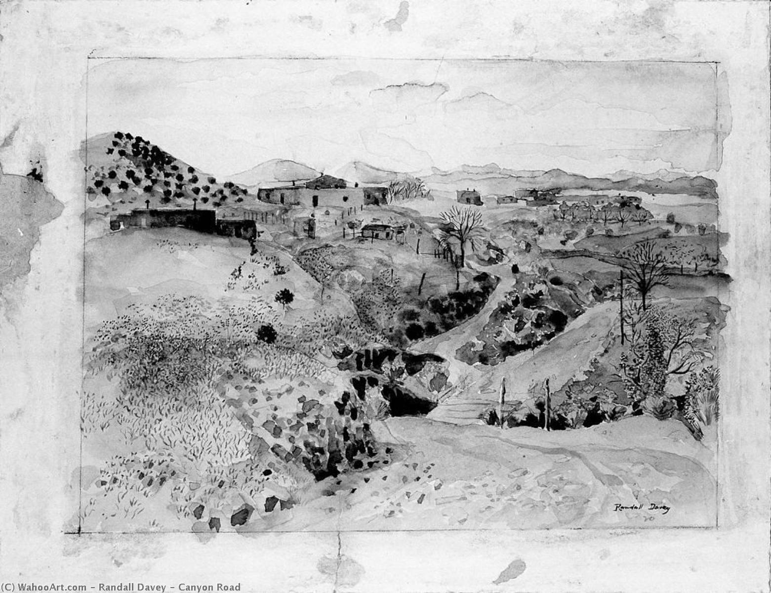 Oil Painting Replica | Canyon Road by Randall Davey | ArtsDot.com