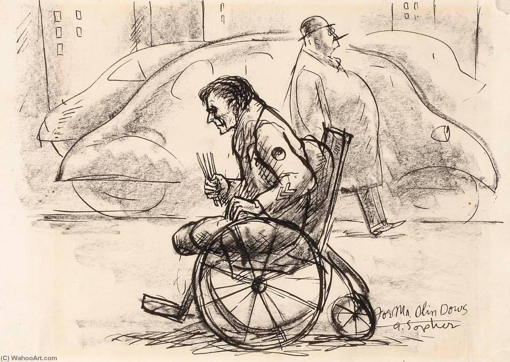 Pencil Vendor, 1934 by Aaron Sopher Aaron Sopher | ArtsDot.com