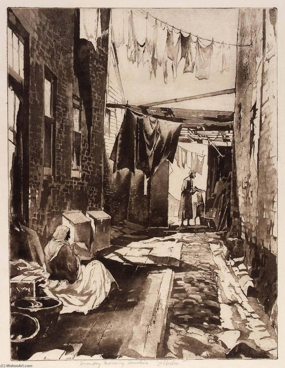 Museum Art Reproductions Monday Morning Sunshine by Earl Horter (1880 ...