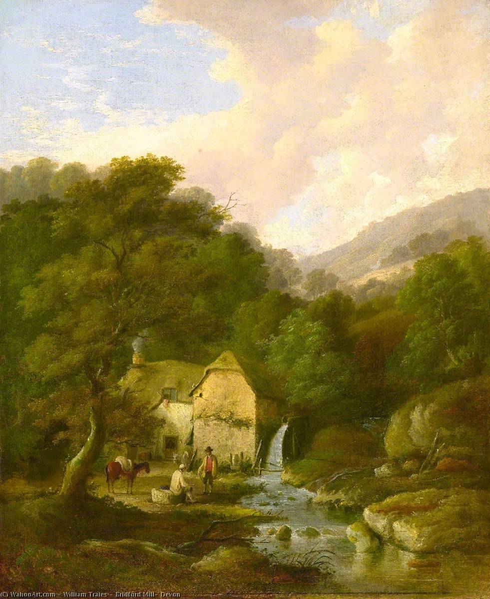 Buy Museum Art Reproductions Bridford Mill, Devon by William Traies ...