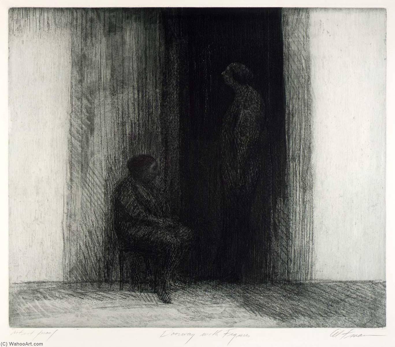 Doorway with Figures, 1966 by Harold Altman Harold Altman | ArtsDot.com