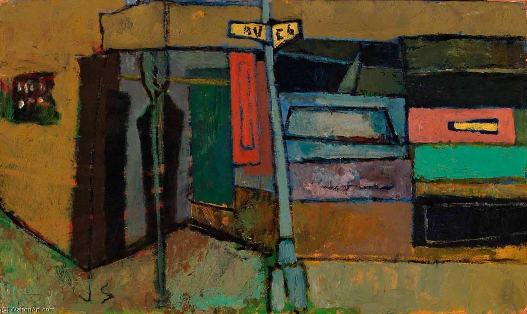 Street Corner, 1950 by Joseph Solman (1909-2008) Joseph Solman ...