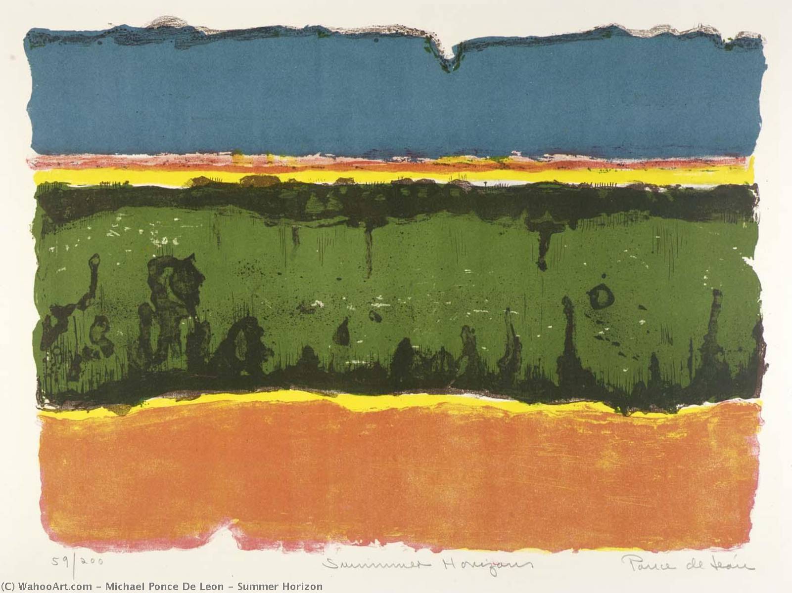 Summer Horizon, 1970 by Michael Ponce De Leon (1922-2006) Michael Ponce ...