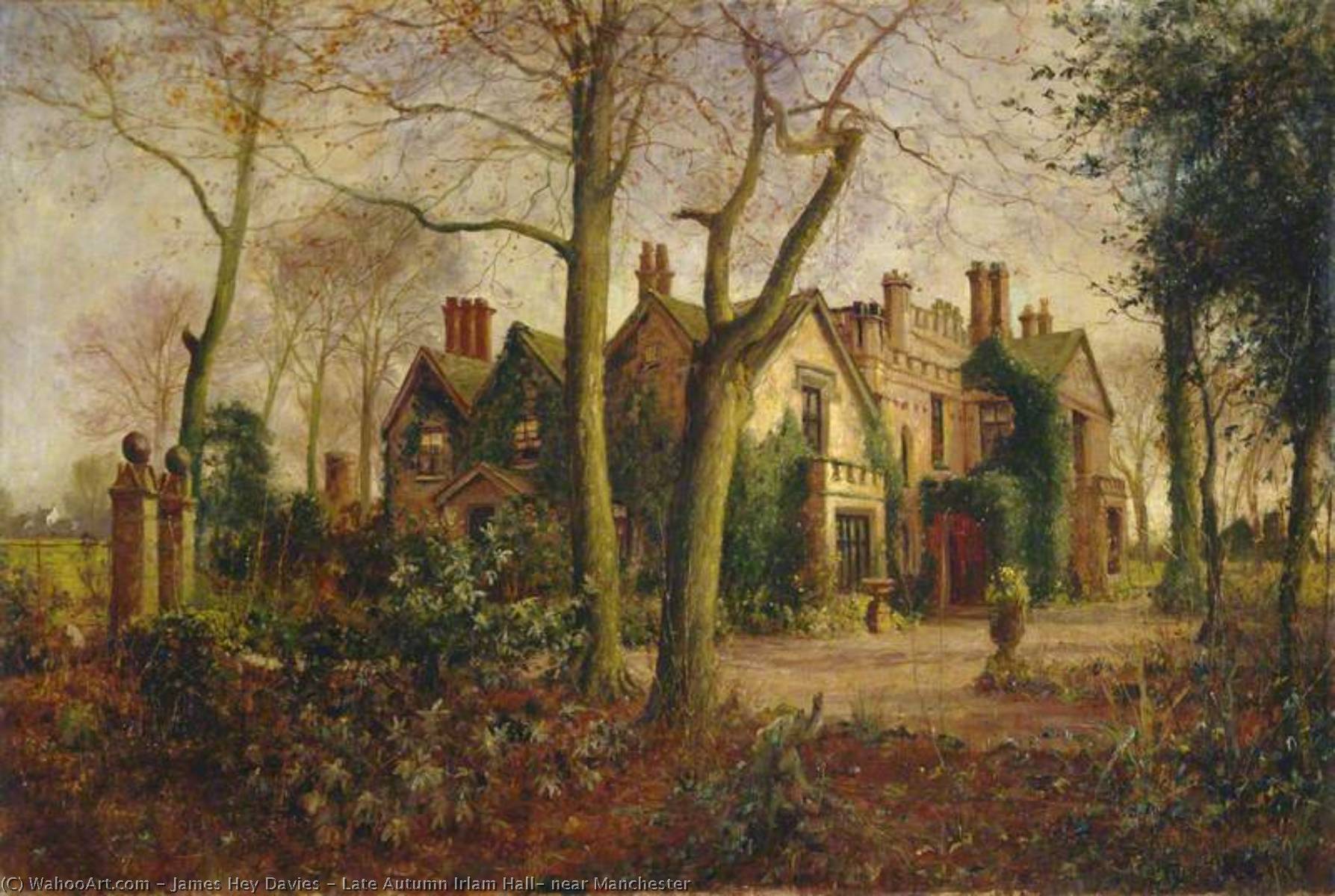 Get Art Reproductions Late Autumn Irlam Hall, near Manchester, 1909 by ...