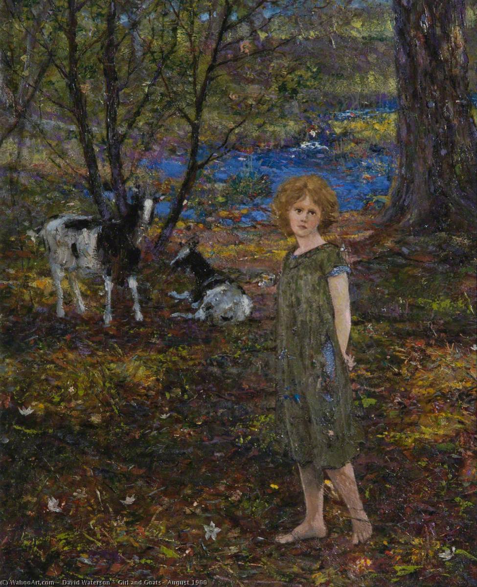 Girl and Goats, August 1900, 1900 by David Waterson David Waterson ...