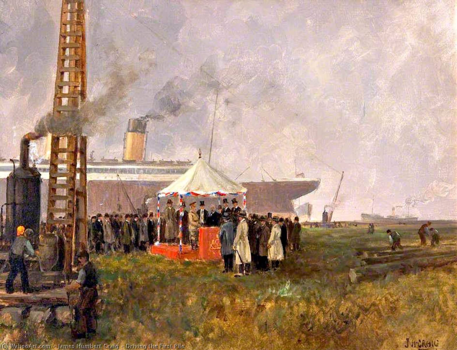 获取 手工油畫 驾驶第一坑 通过 James Humbert Craig (1877-1944) | ArtsDot.com