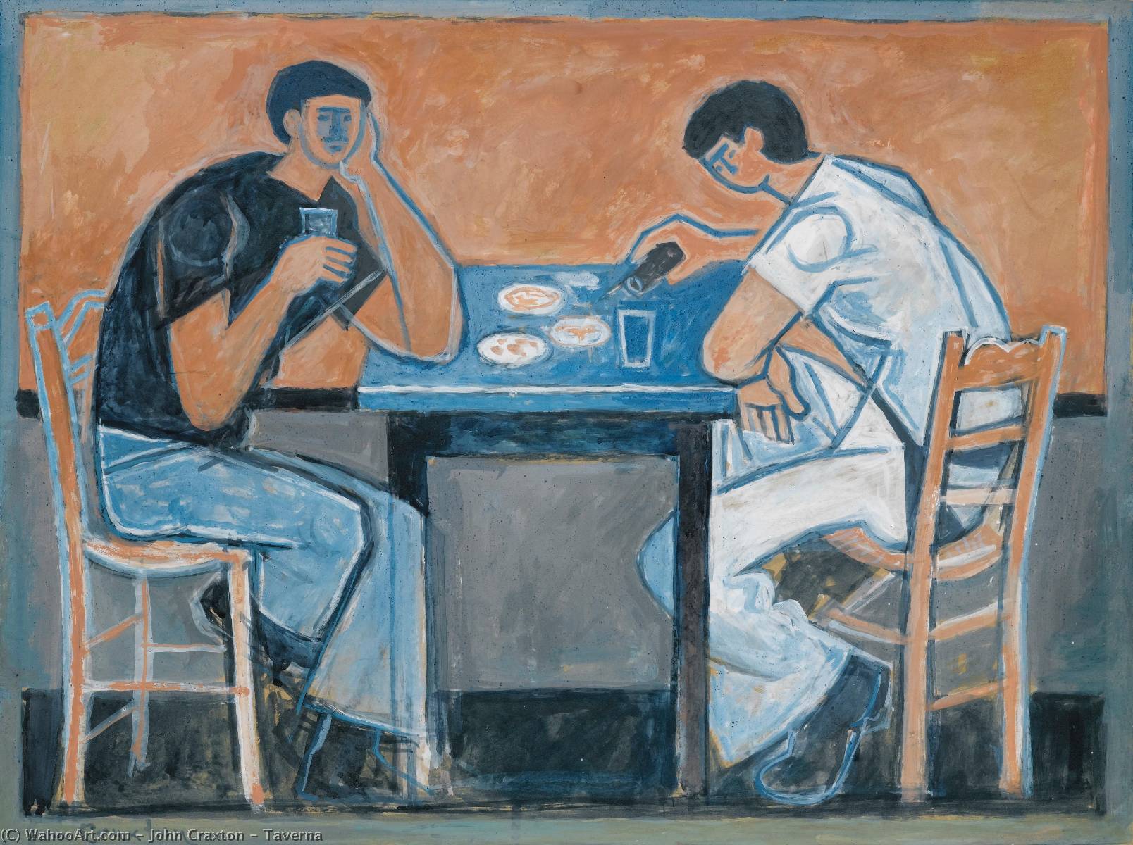 Taverna by John Craxton (1922-2009, United Kingdom) John Craxton ...