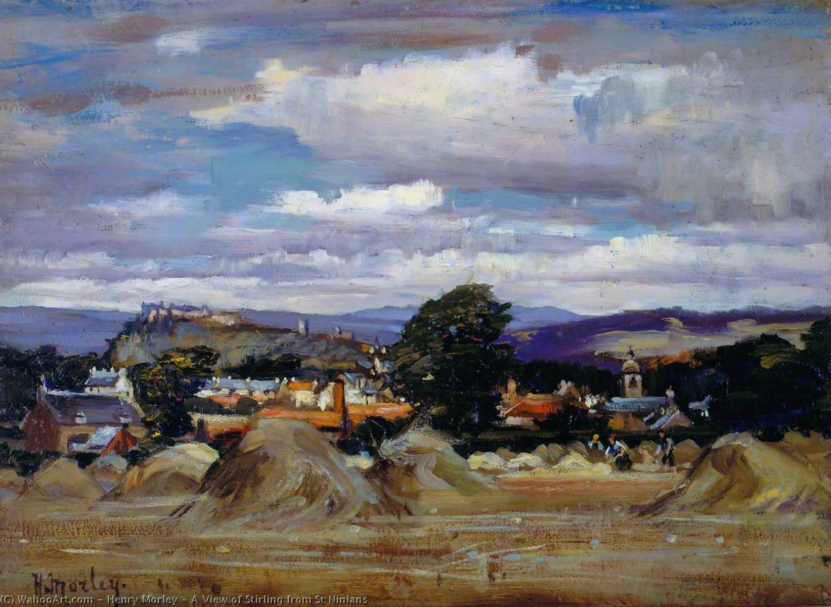 Oil Painting Replica A View of Stirling from St Ninians, 1937 by Henry ...
