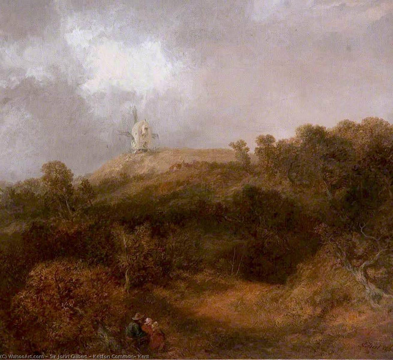Artwork Replica Keston Common, Kent, 1856 by John Gilbert (1817-1897 ...