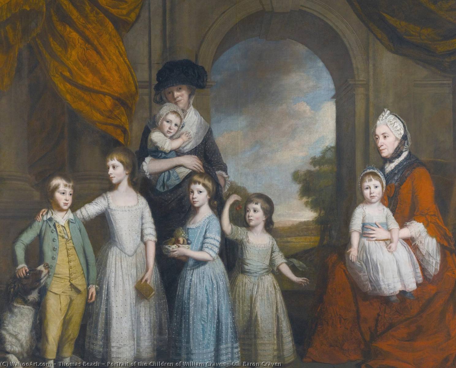 Art Reproductions Portrait of the Children of William Craven, 6th Baron ...