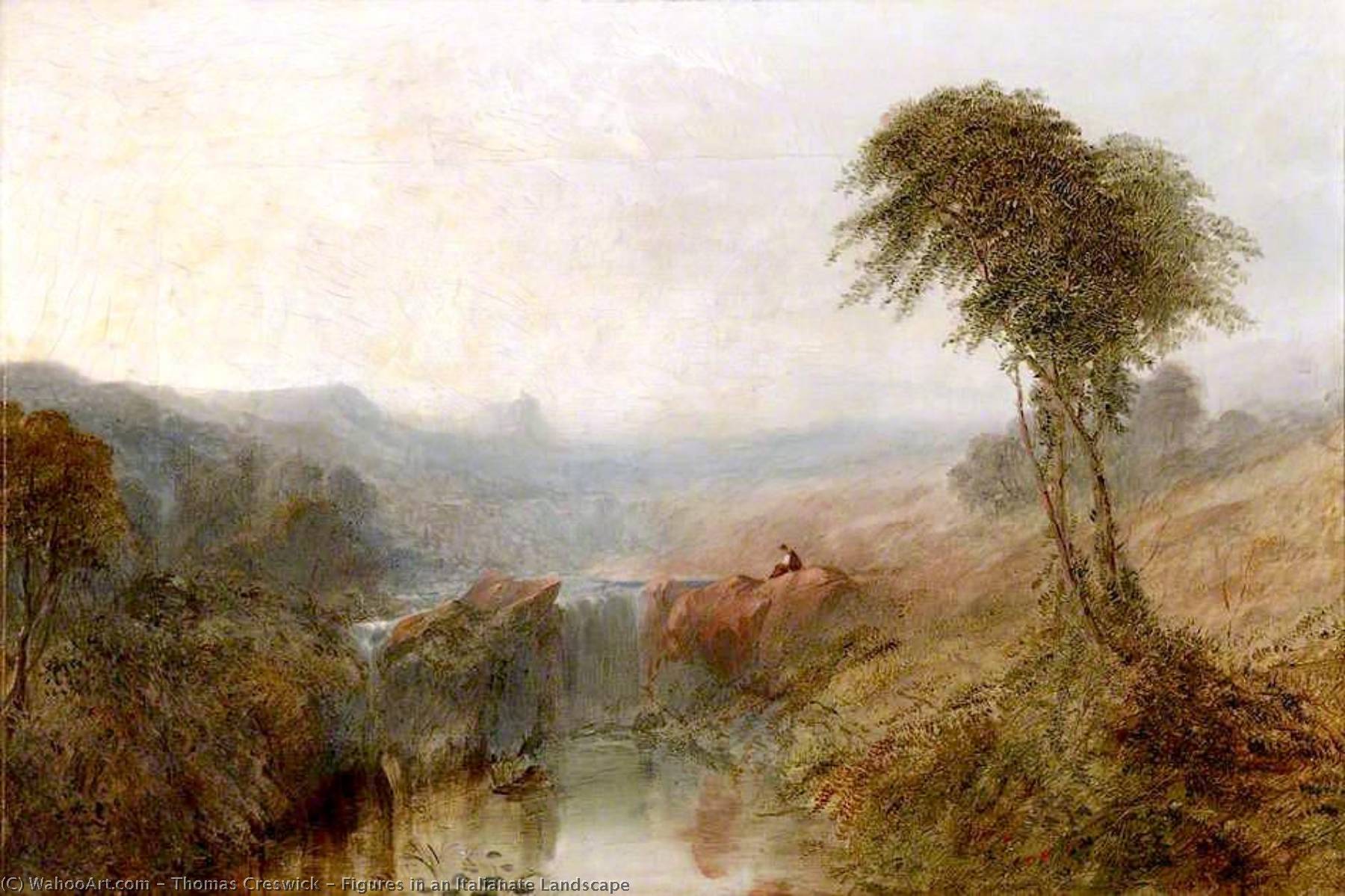 Purchase Oil Painting Replica Figures in an Italianate Landscape by ...