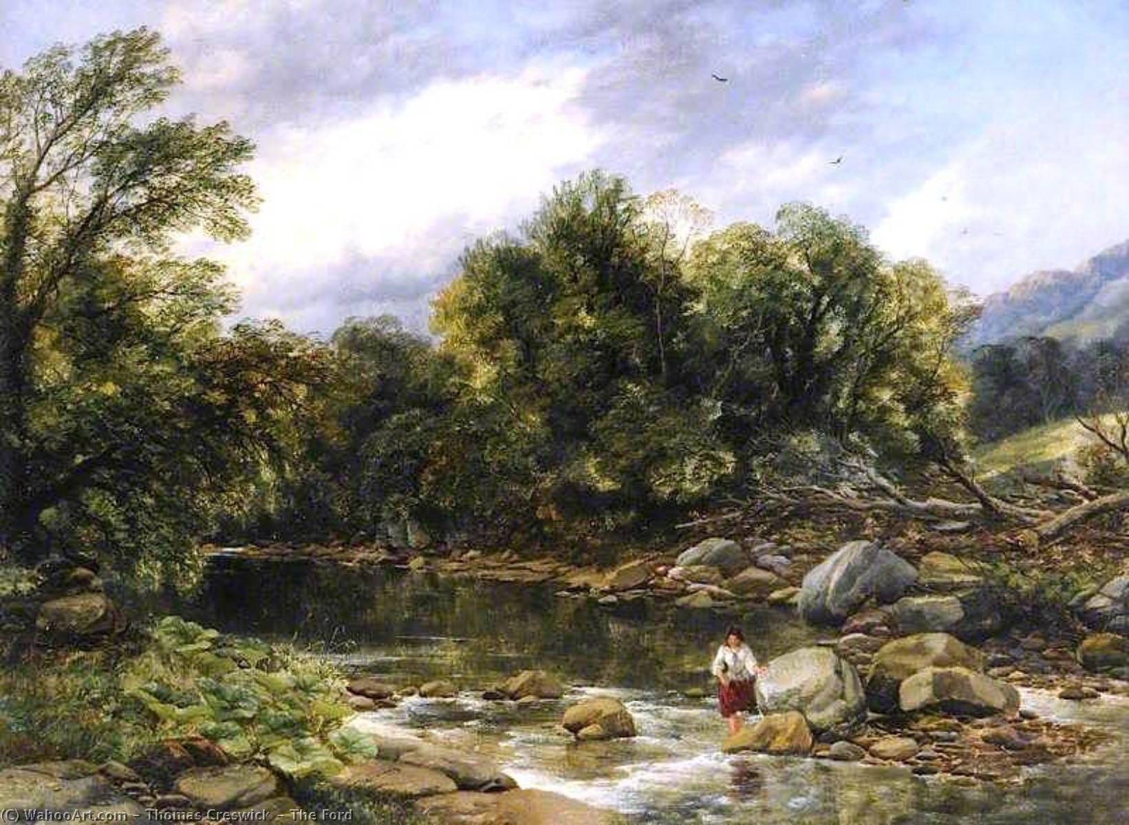 Buy Museum Art Reproductions The Ford by Thomas Creswick (1811-1869 ...