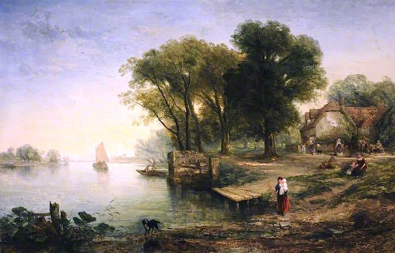 Reproductions De Qualité Musée Le ferry de Thomas Creswick (1811-1869 ...