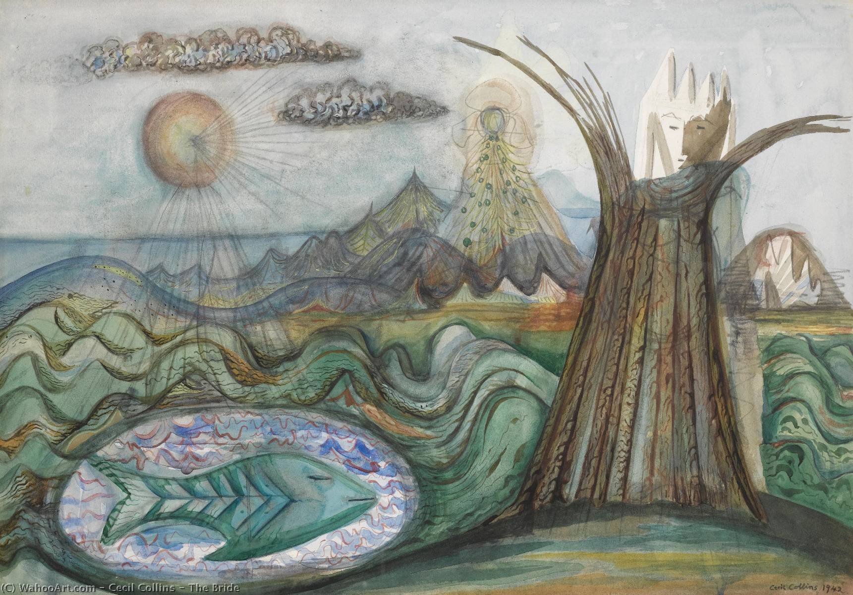 Purchase Oil Painting Replica The Bride by Cecil Collins (Inspired By ...