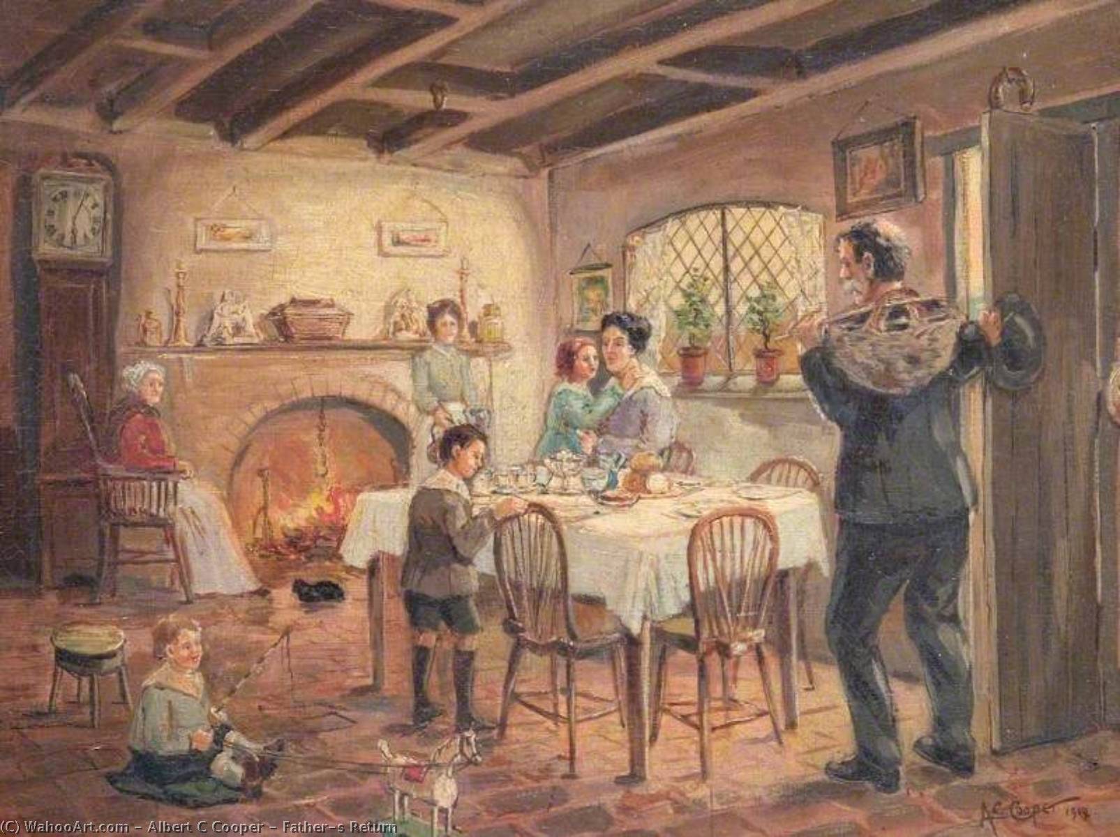 Order Artwork Replica Father`s Return, 1919 by Albert C Cooper ...