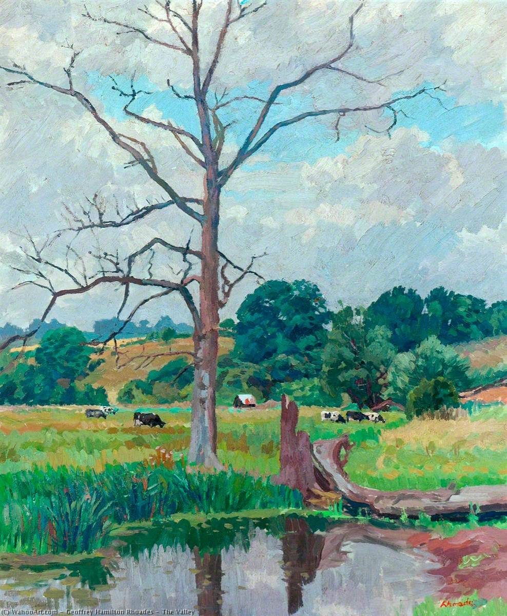 Get Paintings Reproductions The Valley by Geoffrey Hamilton Rhoades ...