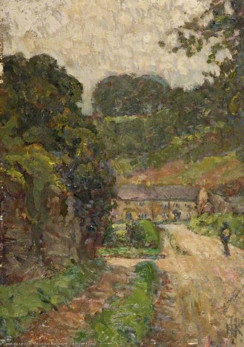 Get Paintings Reproductions Village Scene by Richard Heyworth (1862 ...