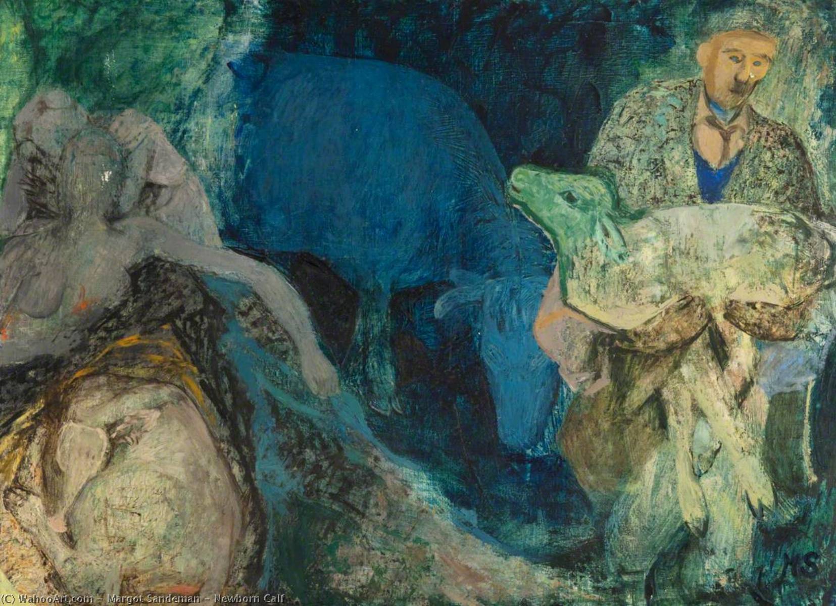 Newborn Calf by Margot Sandeman (1922-2009) Margot Sandeman | ArtsDot.com