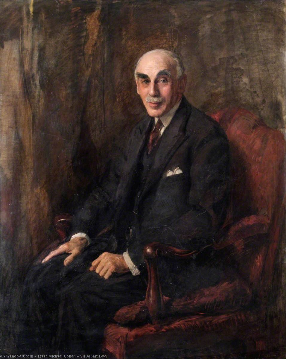 Paintings Reproductions Sir Albert Levy, 1932 by Isaac Michael Cohen ...