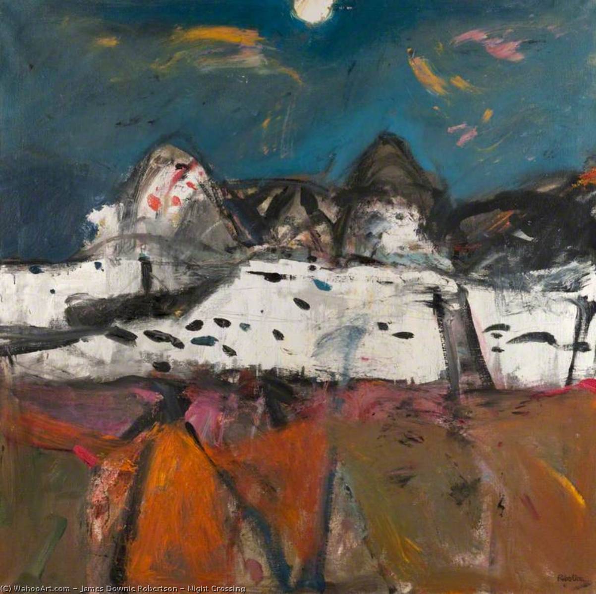 Night Crossing by James Downie Robertson (1931-2010) James Downie ...