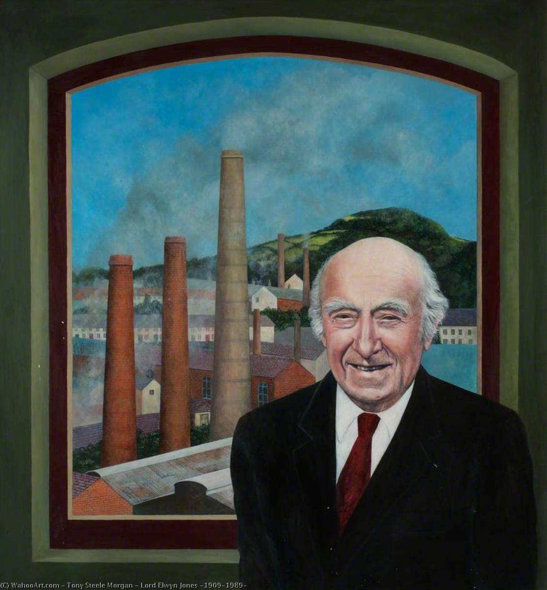 Lord Elwyn Jones (1909–1989), 1990 by Tony Steele Morgan (1930-2009 ...