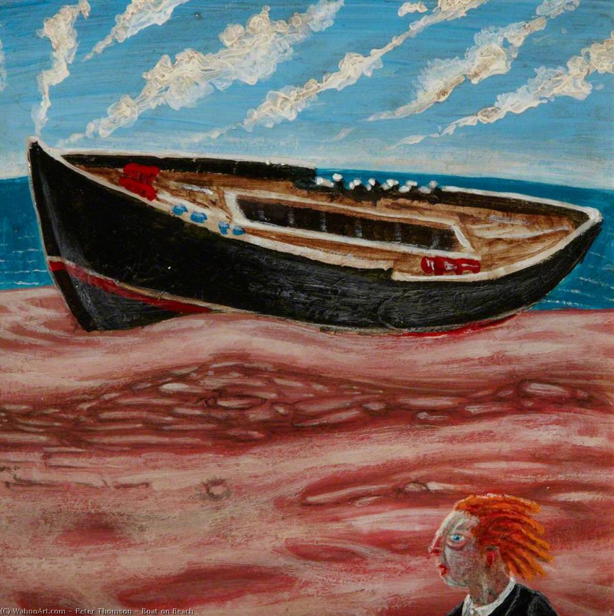 Boat on Beach by Peter Thomson Peter Thomson | ArtsDot.com