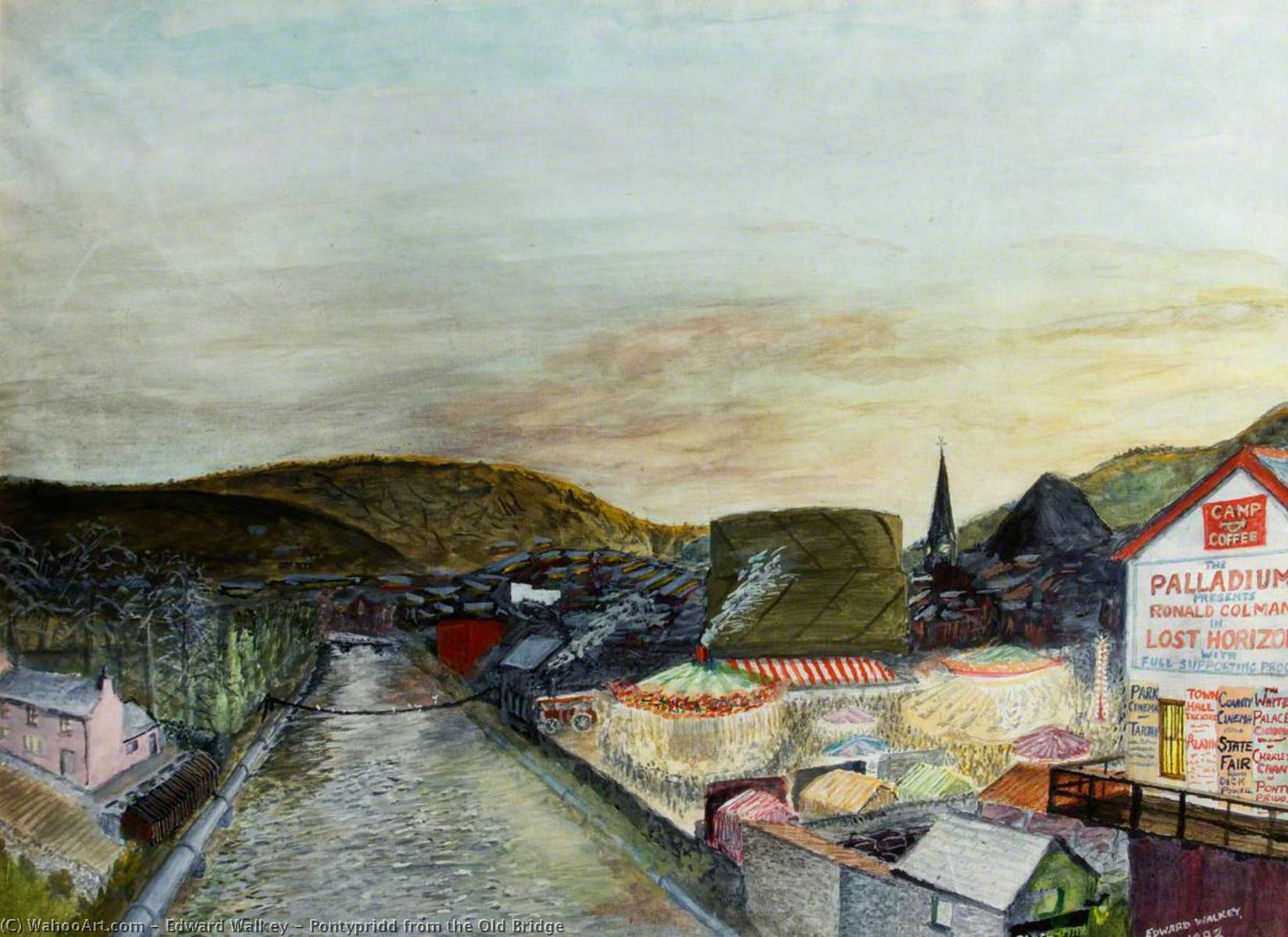 Pontypridd dal Ponte Vecchio, 1992 di Edward Walkey Edward Walkey ...